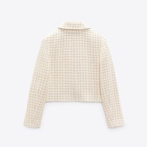 Zara | Jackets & Coats | Zara Textured Cropped Blazer | Poshmark